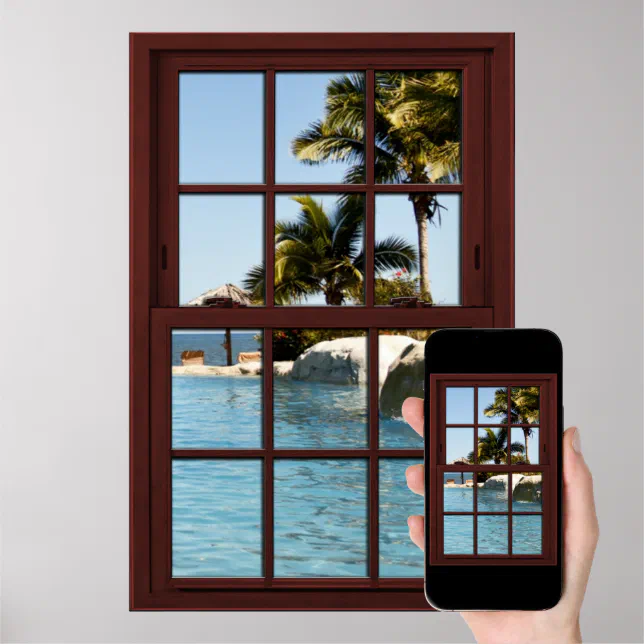 Fiji Island View #3 of 3 Picture Window Illusion Poster | Zazzle