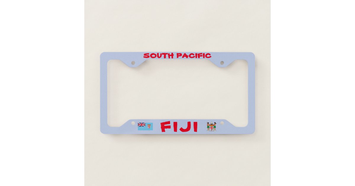 Fiji License Plate Frame | Zazzle