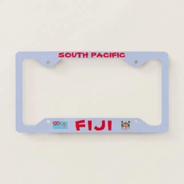 Fiji License Plate Frame | Zazzle