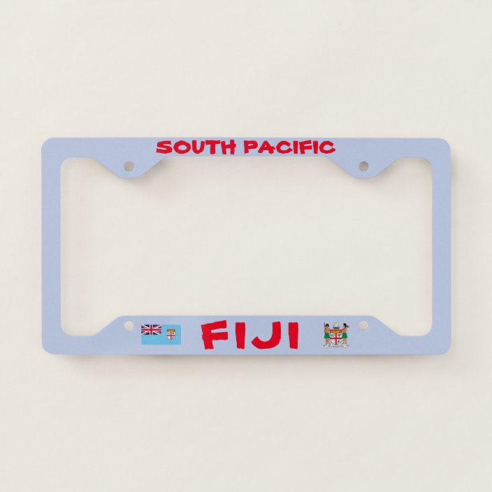 Fiji License Plate Frame | Zazzle.com