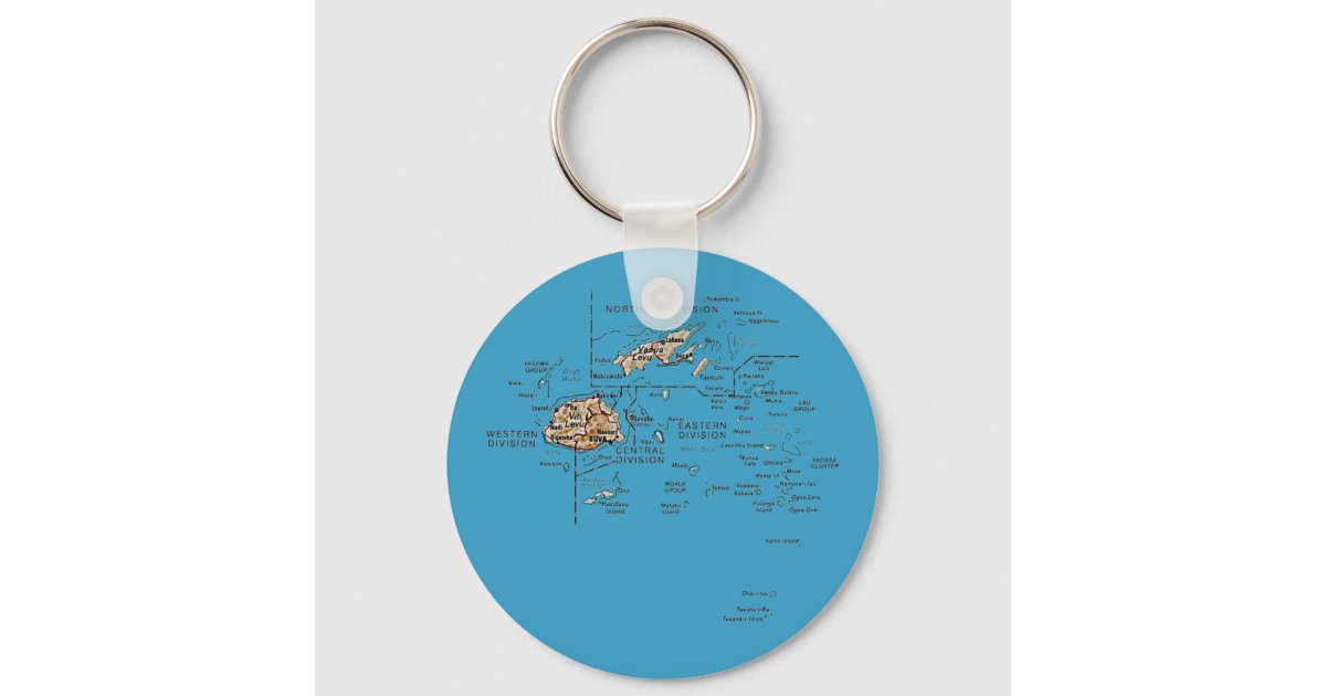 Fiji Map Keychain | Zazzle
