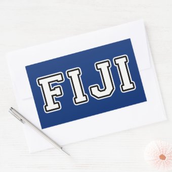 Fiji Rectangular Sticker | Zazzle