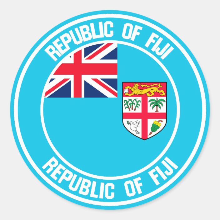 Fiji Round Emblem Classic Round Sticker | Zazzle.com