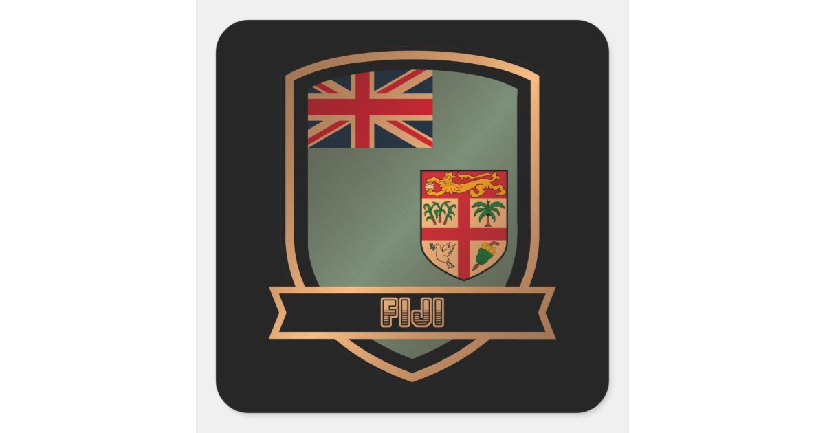 Fiji Square Sticker | Zazzle