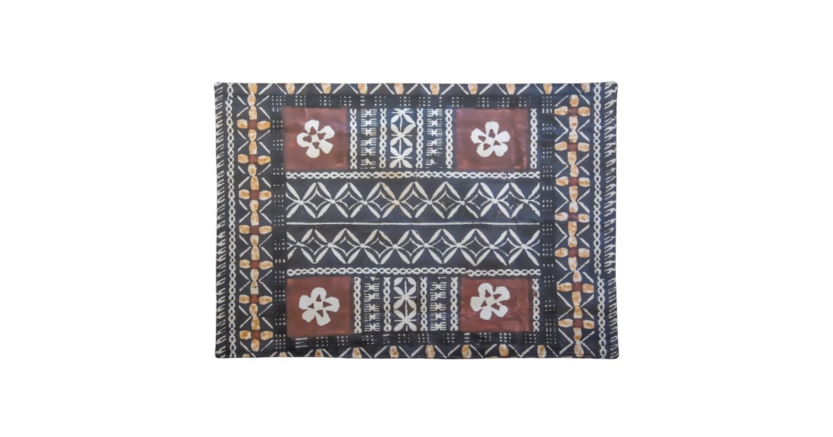 Fiji Tapa Cloth Print Placemats | Zazzle