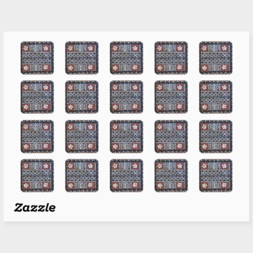 Fiji Tapa Cloth Print Stickers | Zazzle