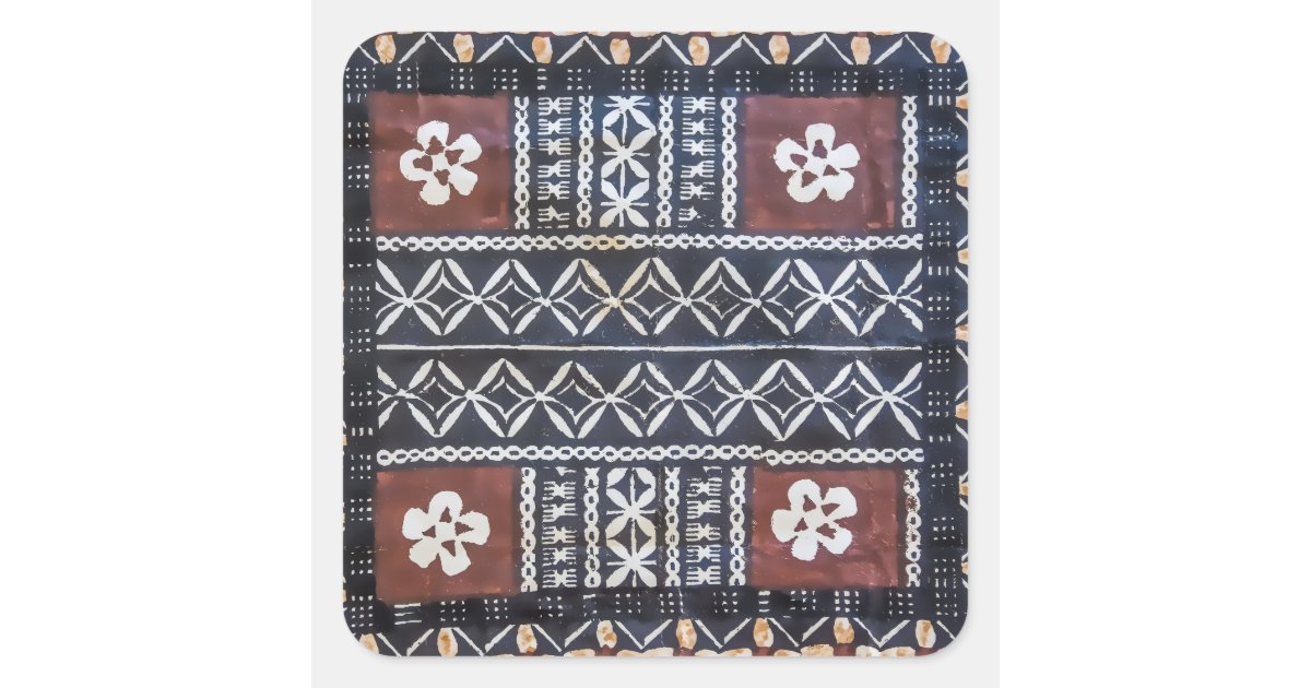 Fiji Tapa Cloth Print Stickers | Zazzle