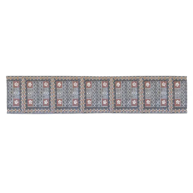 Fiji Tapa Cloth Print Table Runner | Zazzle
