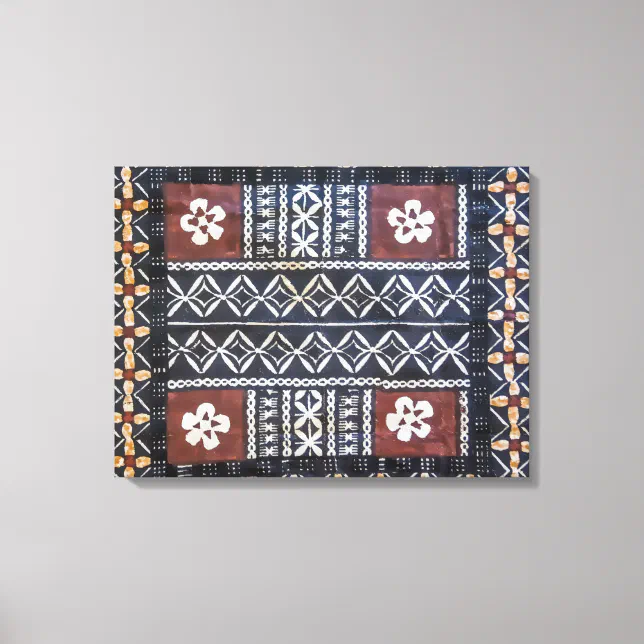 Fiji Tapa Cloth Print Wrapped Canvas | Zazzle
