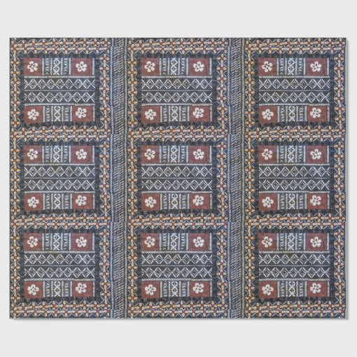 Fiji Tapa Cloth Print Wrapping Paper | Zazzle