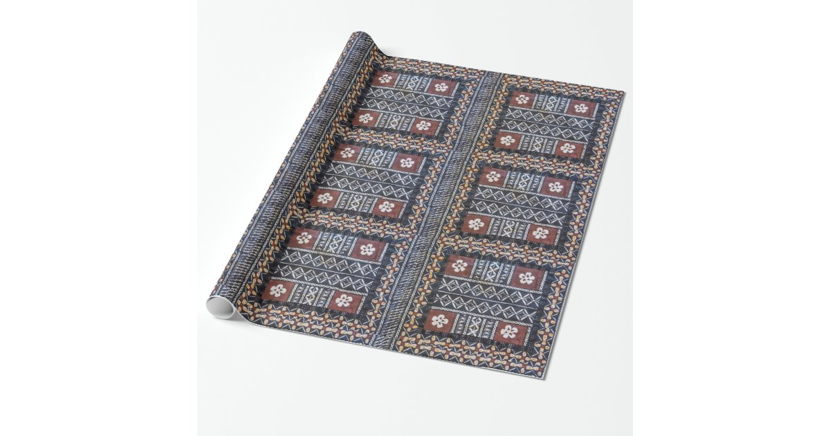 Fiji Tapa Cloth Print Wrapping Paper | Zazzle