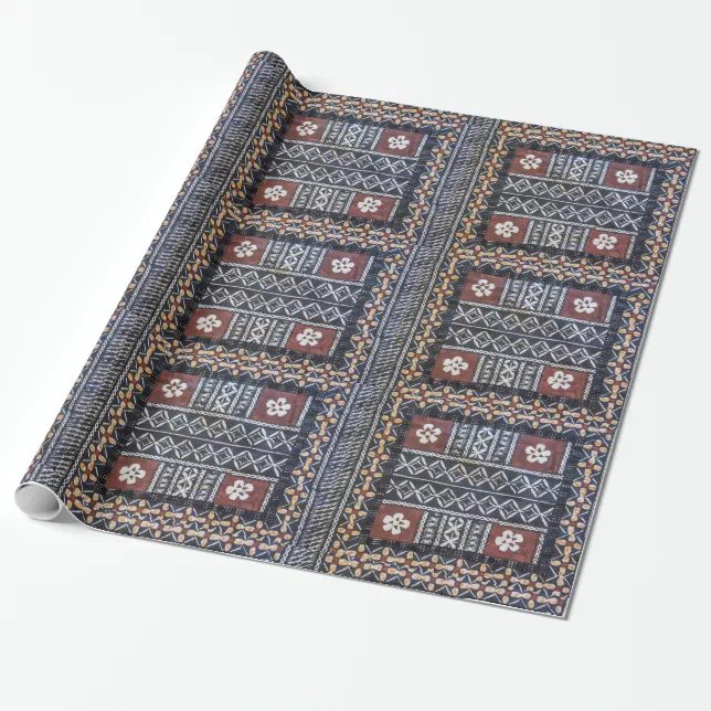 Fiji Tapa Cloth Print Wrapping Paper | Zazzle