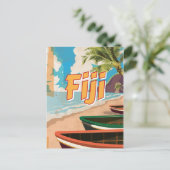 Fiji Vintage travel poster Postcard | Zazzle