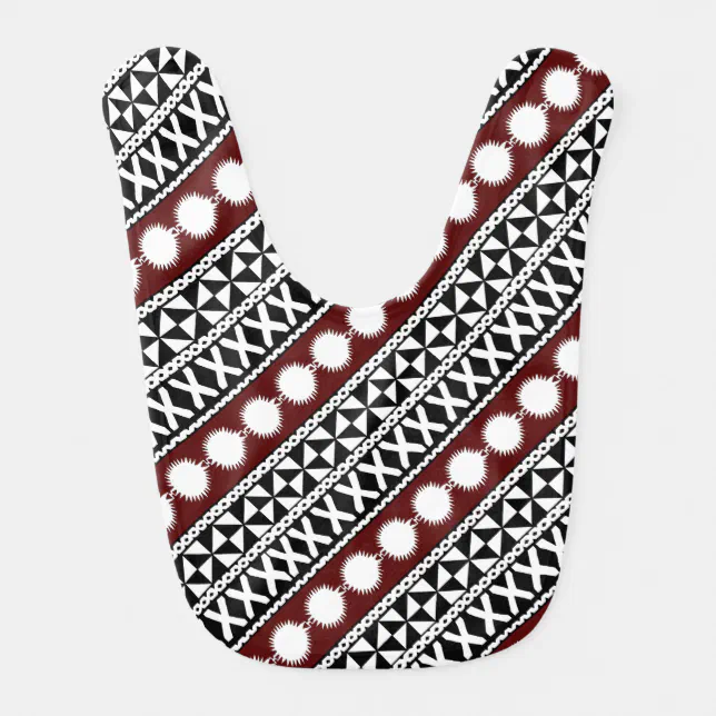 Fijian Masi Baby Bib | Zazzle