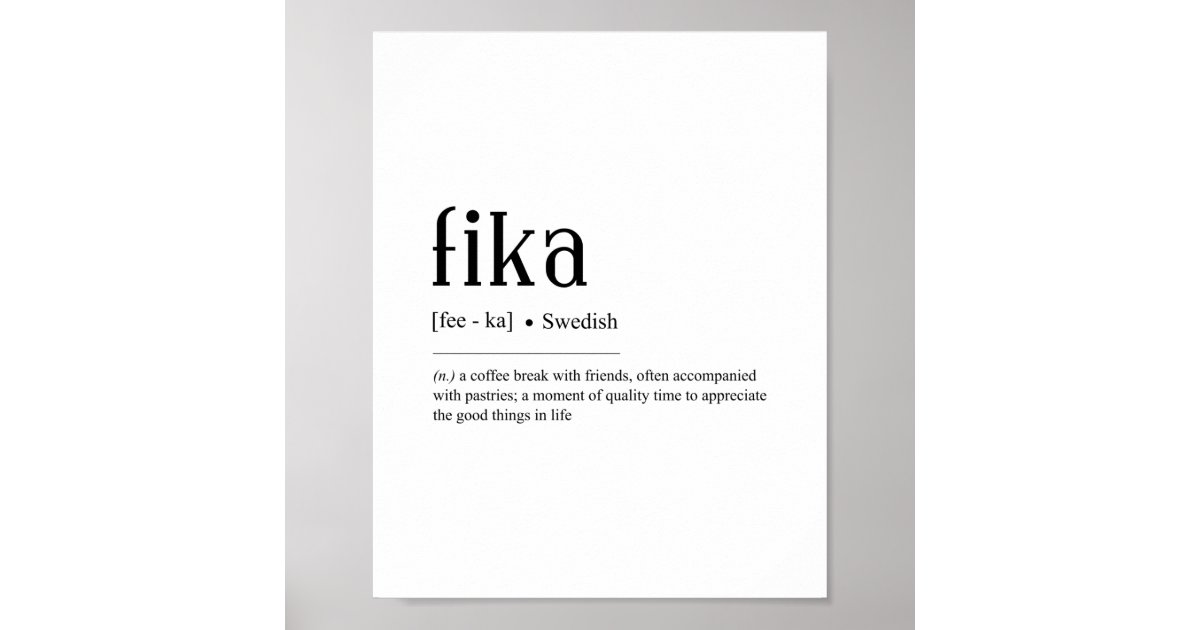 Fika Poster | Zazzle