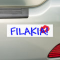 FILAKIA! GREEK FOR 'KISSES' BUMPER STICKER | Zazzle