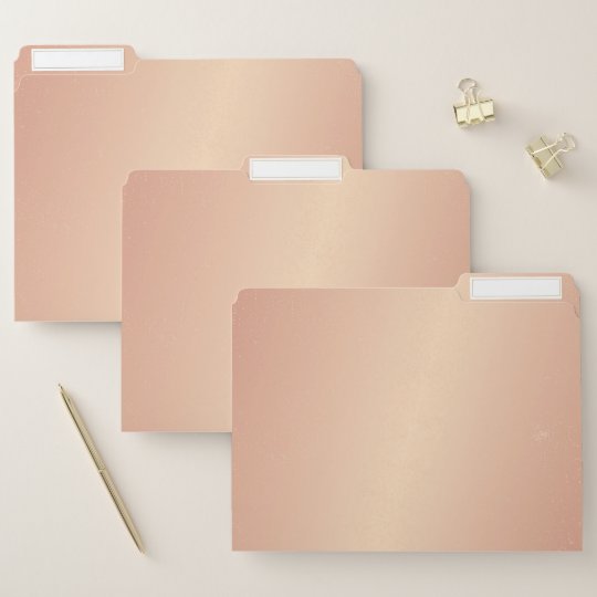 File Folder Set - Confetti Glam Rose Gold | Zazzle.com