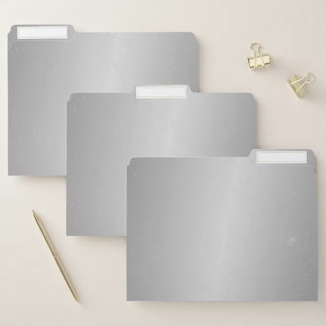 File Folder Set - Confetti Glam Silver | Zazzle