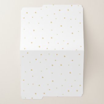 File Folder Set - Gold Dots White | Zazzle