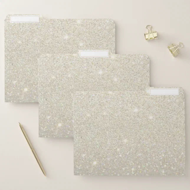 File Folder Set - Sparkling Glitter Gold | Zazzle