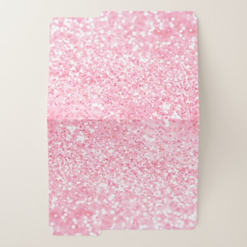 File Folder Set - Sparkling Glitter Pink | Zazzle