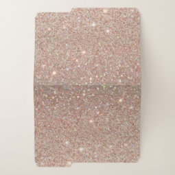 File Folder Set - Sparkling Glitter Rose Gold | Zazzle