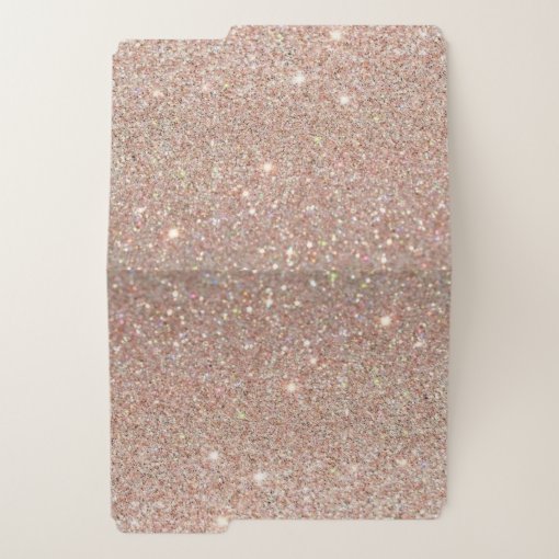 File Folder Set - Sparkling Glitter Rose Gold | Zazzle