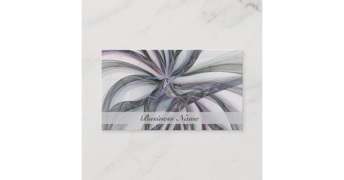 Filigree Motions Modern Abstract Swinging Fractal Business Card | Zazzle
