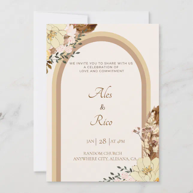 Filipiniana Filipino Wedding Invitation Boho | Zazzle