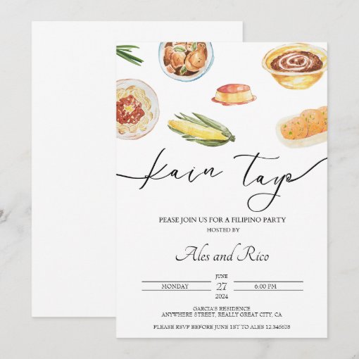 Filipino Birthday Party Invitation Philippines | Zazzle