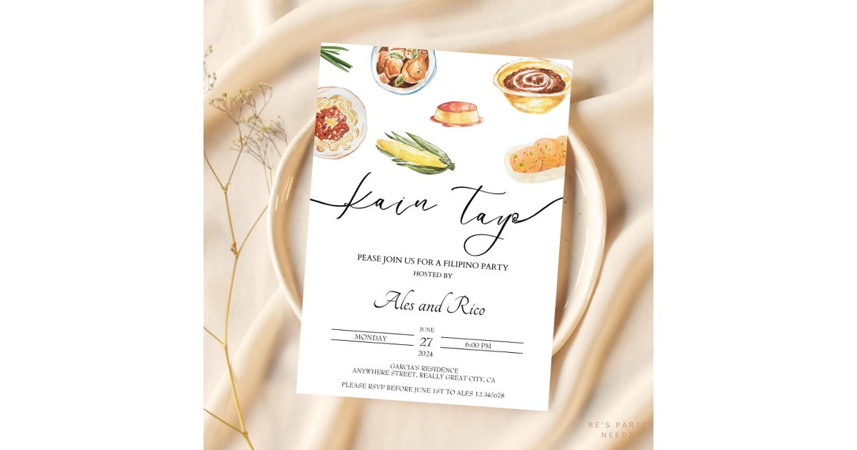 Filipino Birthday Party Invitation Philippines | Zazzle