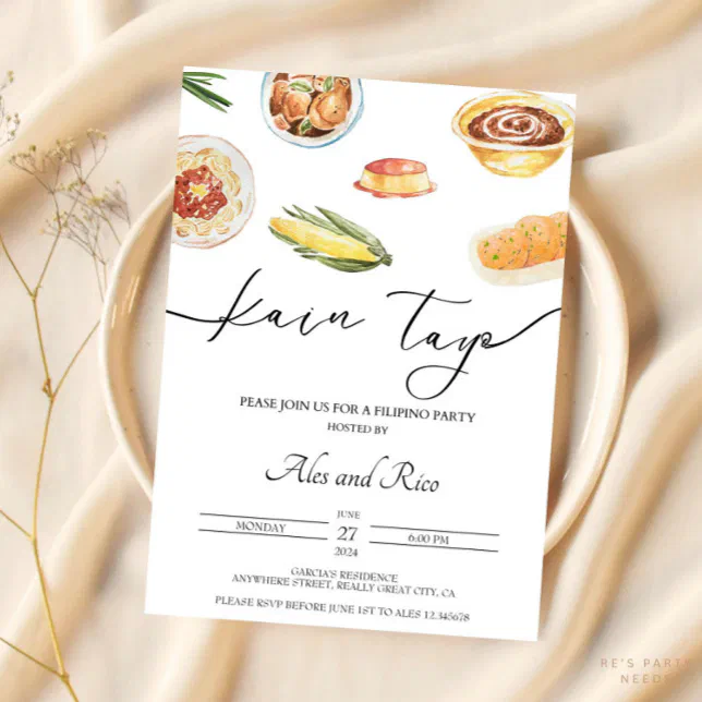 Filipino Birthday Party Invitation Philippines | Zazzle