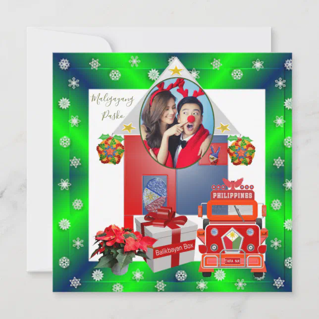 Filipino Couple, Philippines Family Christmas Card | Zazzle