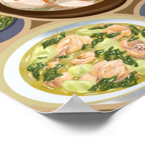 Filipino Dishes / Pinoy Food Ulam Poster | Zazzle
