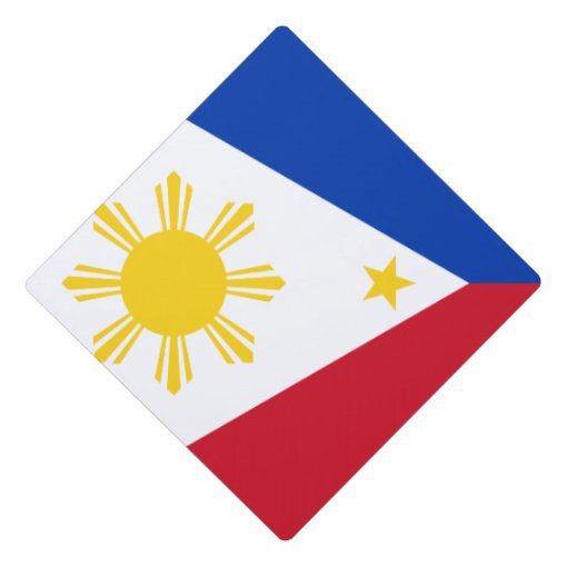 Filipino flag graduation cap topper | Zazzle