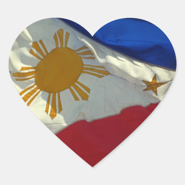 filipino flag heart sticker | Zazzle
