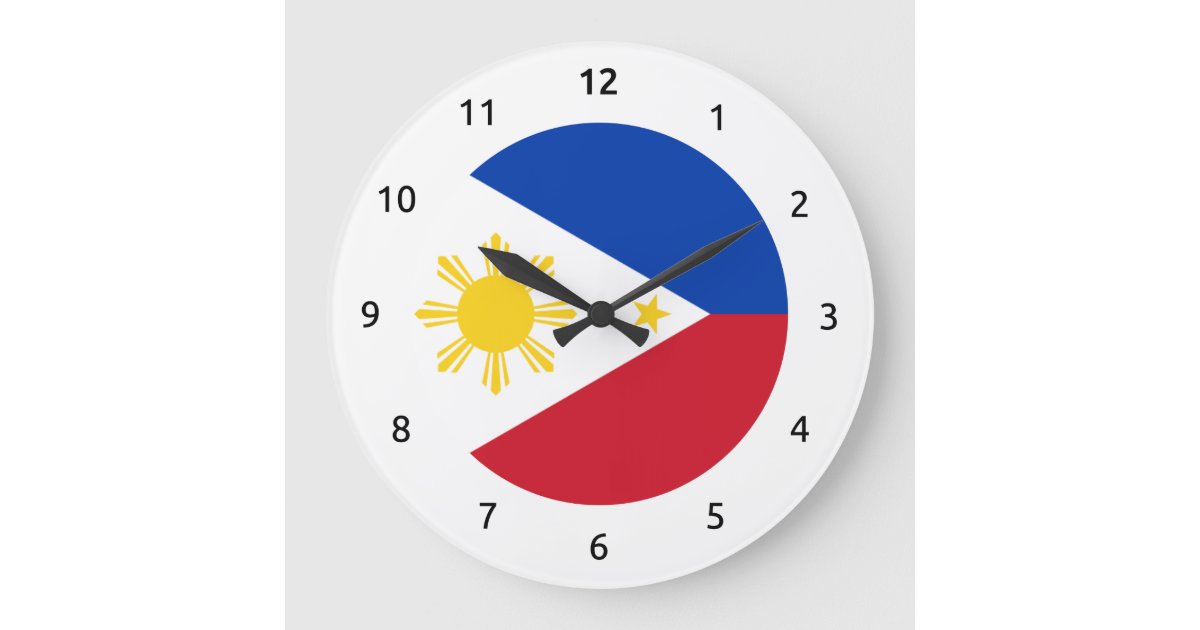 Filipino flag Wall Clocks | Zazzle