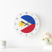 Filipino flag Wall Clocks | Zazzle