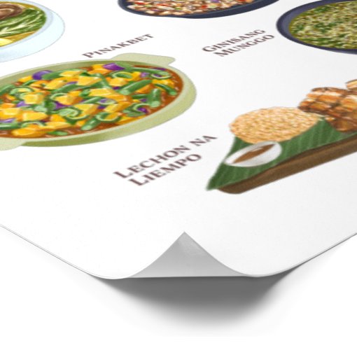 Filipino Food / Dishes / Cusine Poster | Zazzle
