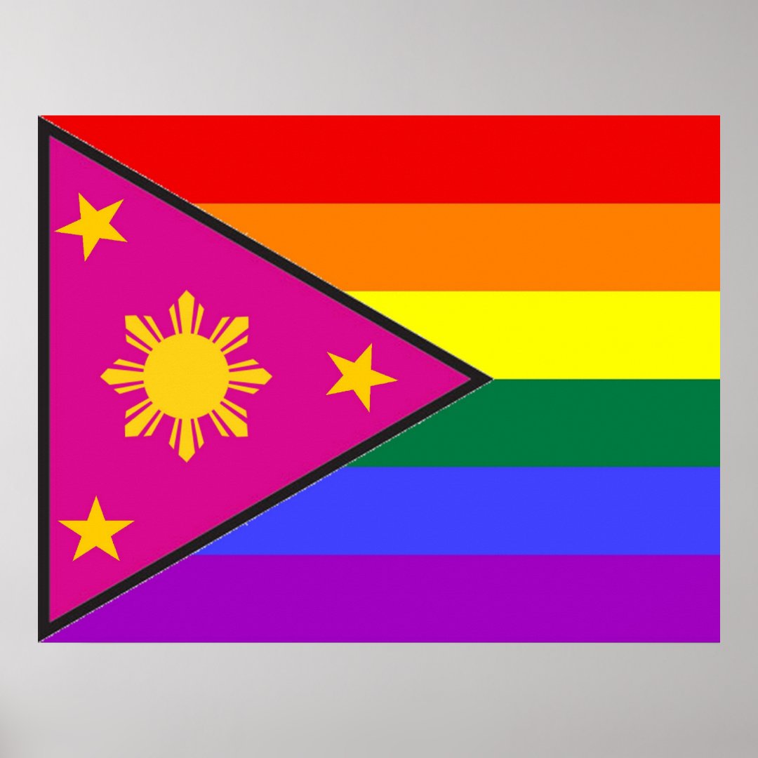 Filipino GLBT Pride Flag Poster | Zazzle