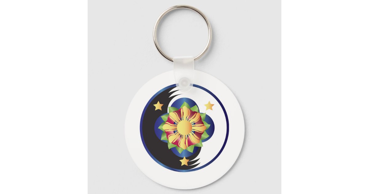 Filipino Lotus Flower Mandala Keychain | Zazzle