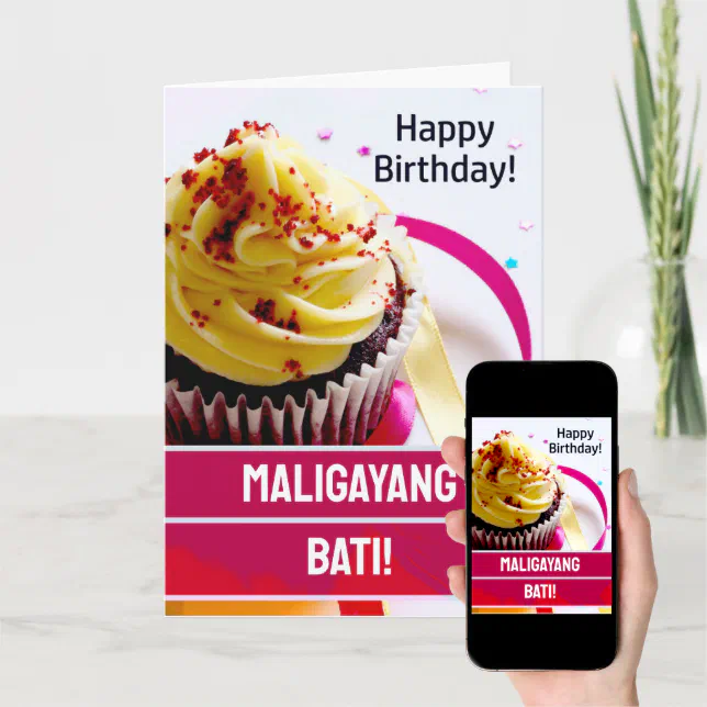 Filipino Maligayang Bati Philippines Birthday Card | Zazzle