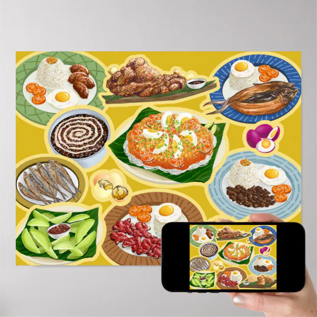Filipino Meals / Pinoy Comfort Food Poster | Zazzle