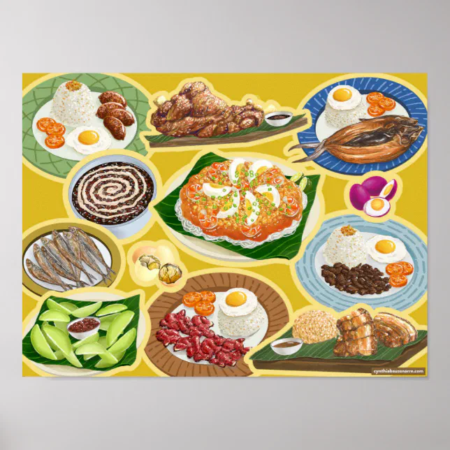 Filipino Meals / Pinoy Comfort Food Poster | Zazzle