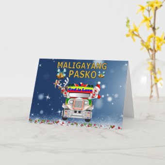 Filipino Merry Christmas - Maligayang Pasko Card | Zazzle