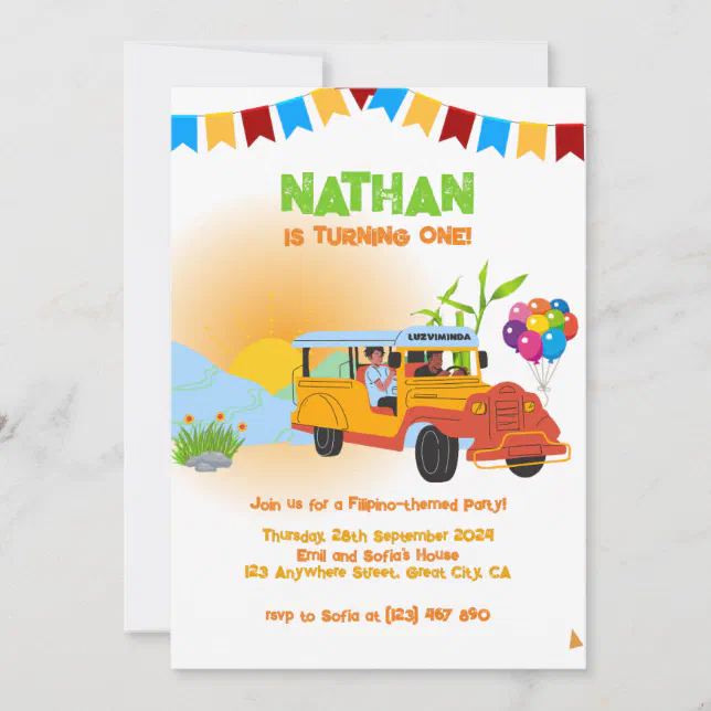 Filipino Party Invitation Filipino Birthday Gather | Zazzle