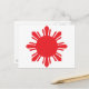 Filipino Sun - Red Postcard | Zazzle