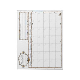 Fill in the Blank Calendar Notepad | Zazzle