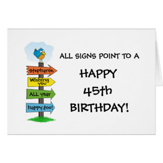 Funny 45th Birthday Cards | Zazzle