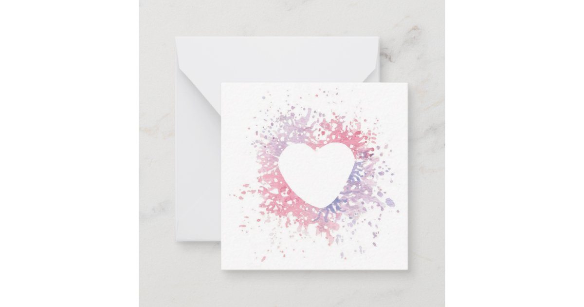 Fill My Heart Flat Note Card | Zazzle